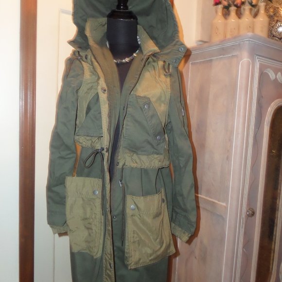 H&M | Jackets & Coats | Hm Army Green Rain Jacket | Poshmark